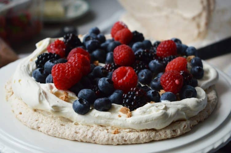 Mixed Berry Meringue Cake - Traditional Home Baking