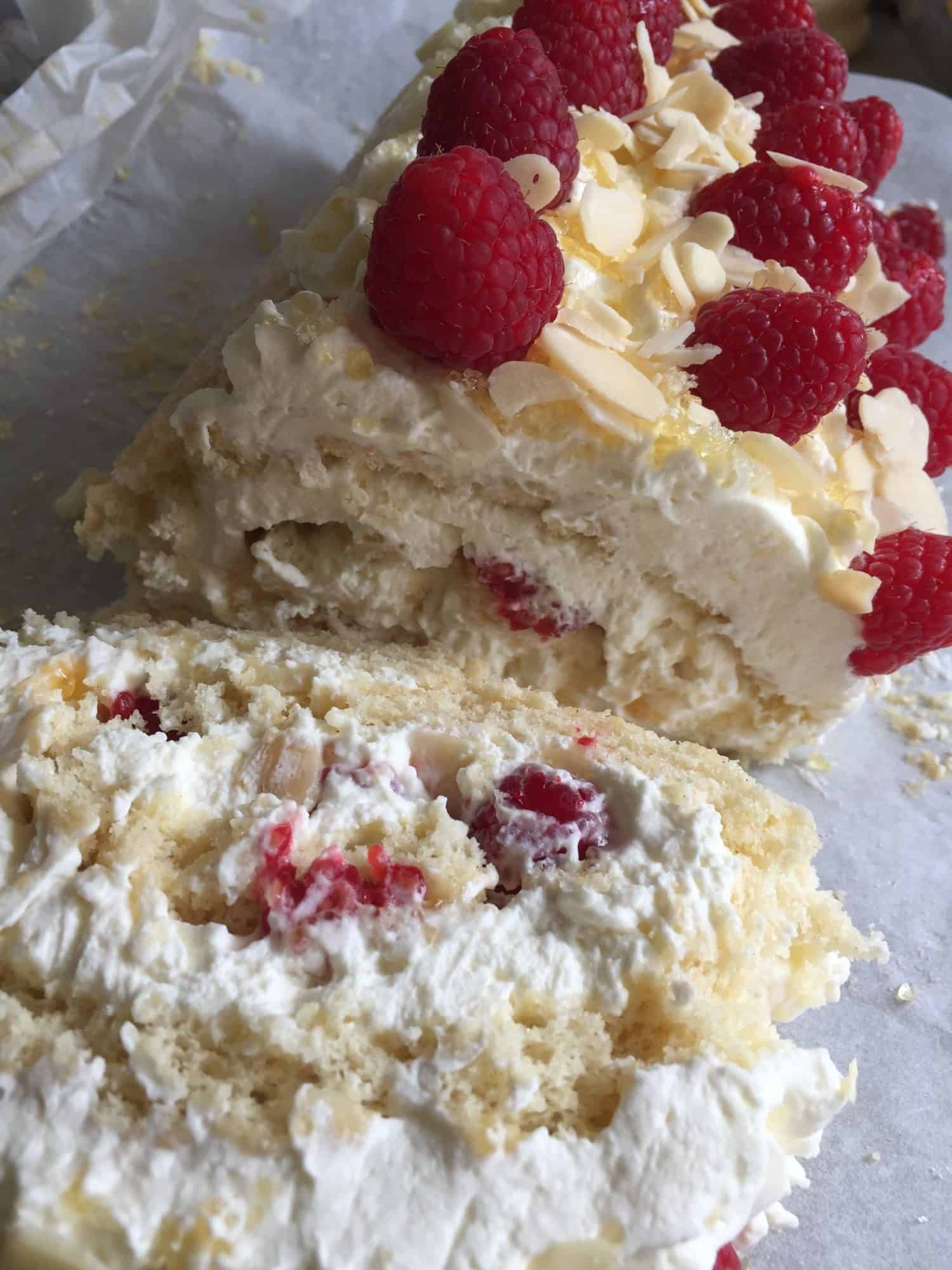 Raspberry Ripple swiss roll - Traditional Home Baking
