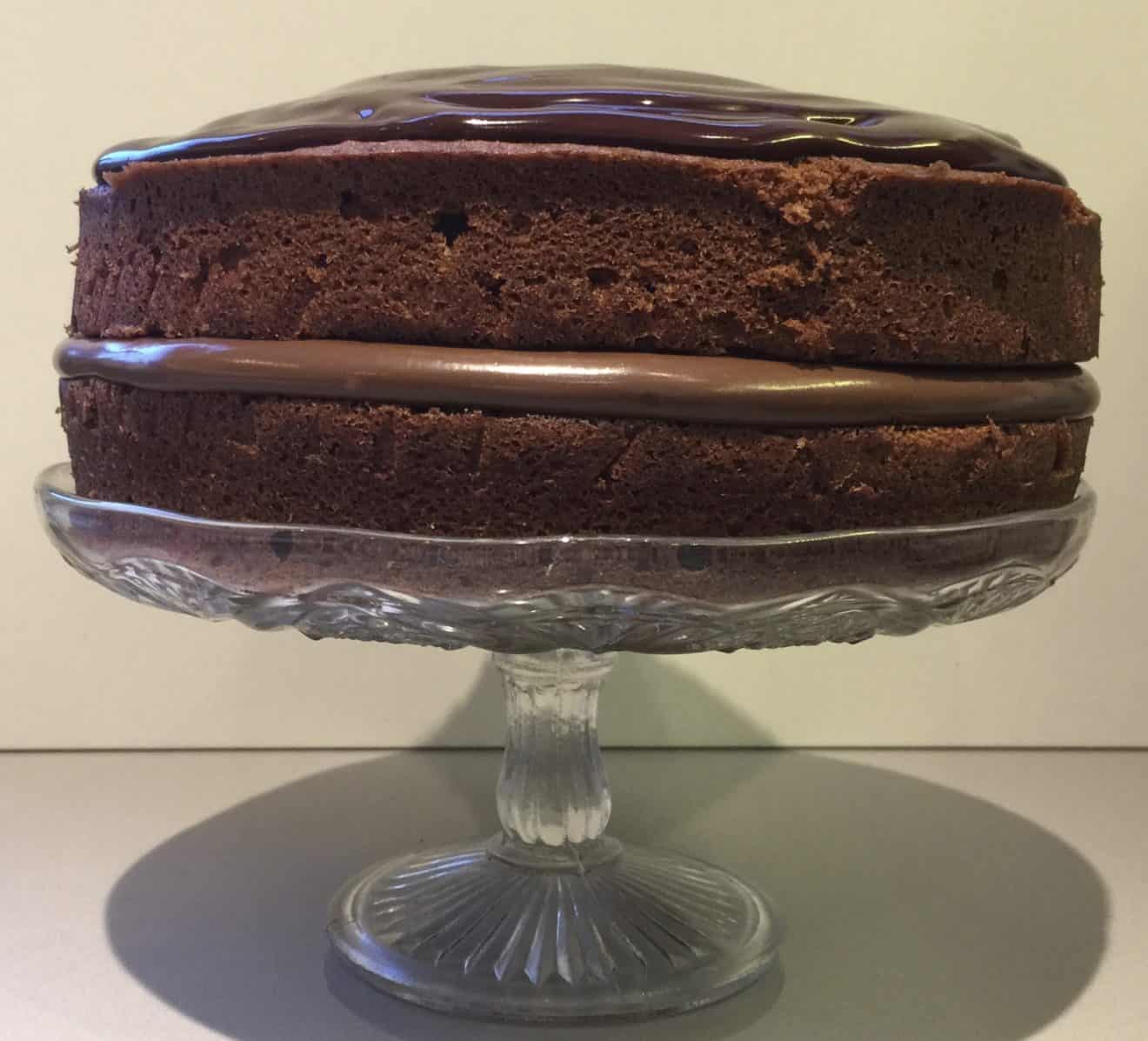 Chocolate Cake filled with Hazelnut chocolate spread. - Traditional ...