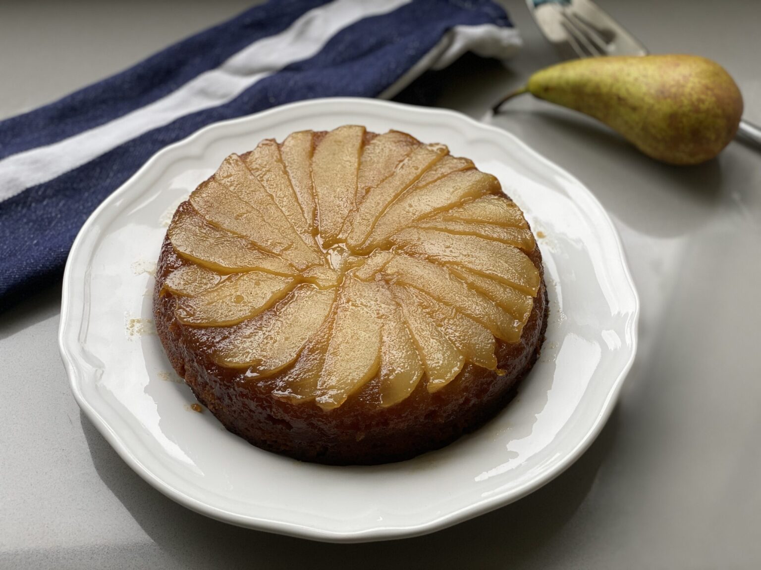 Pear Upside Down Cake - Traditional Home Baking