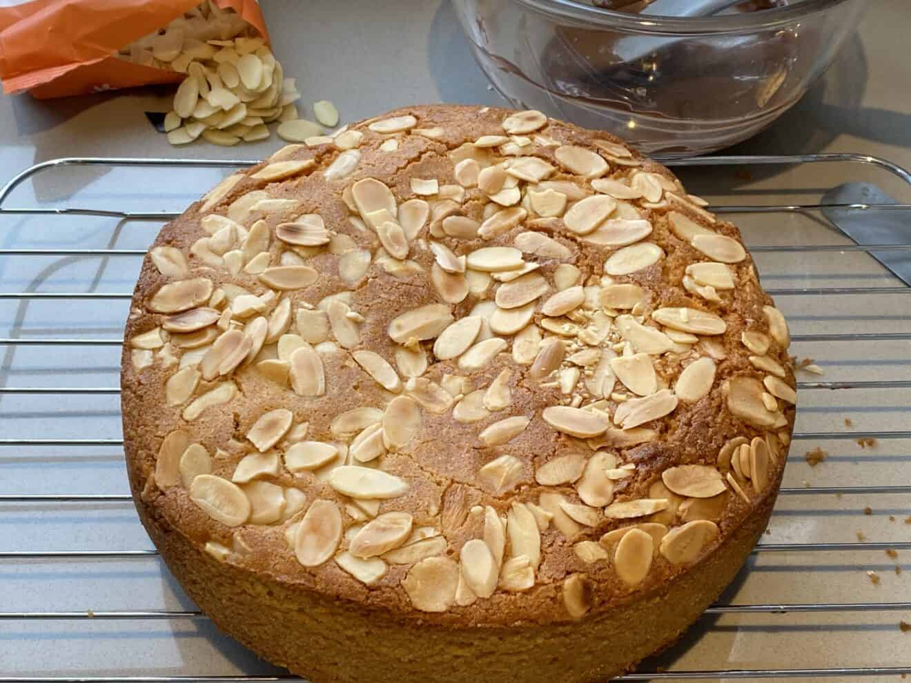 Ground Almond Cake with a Chocolate Drizzle - Traditional Home Baking