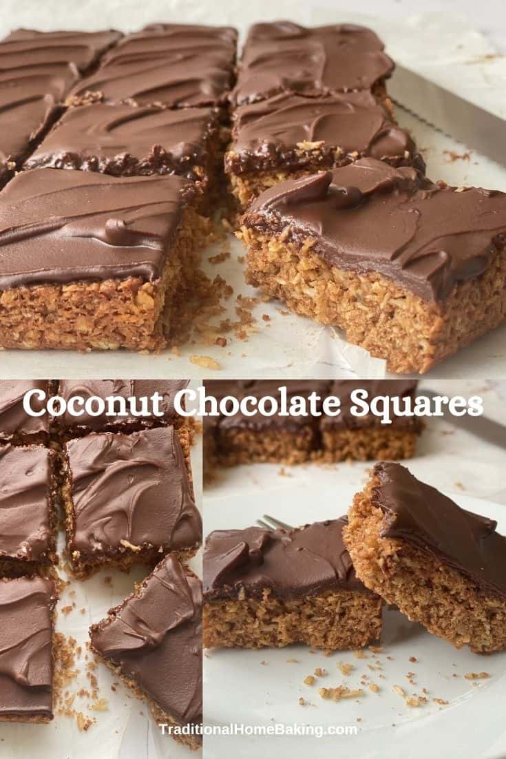 Coconut Chocolate Squares - Traditional Home Baking