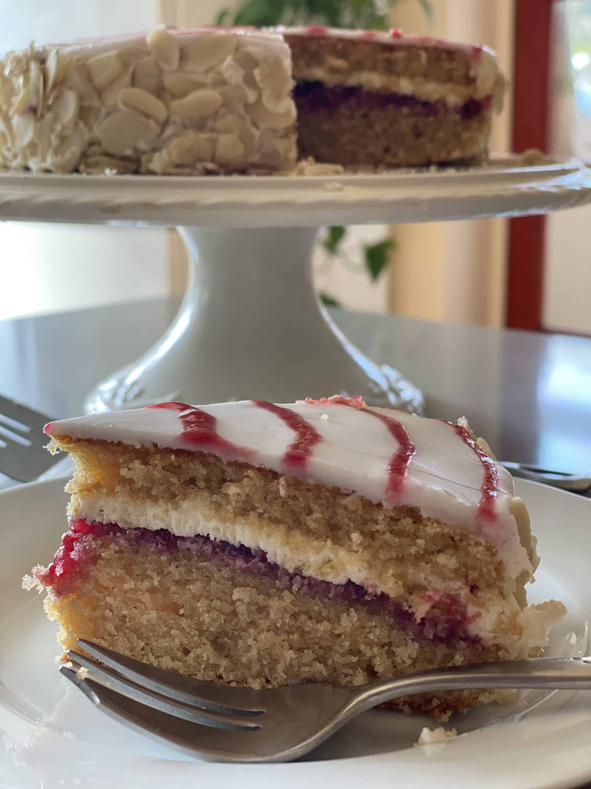 Raspberry Bakewell Cake - Traditional Home Baking