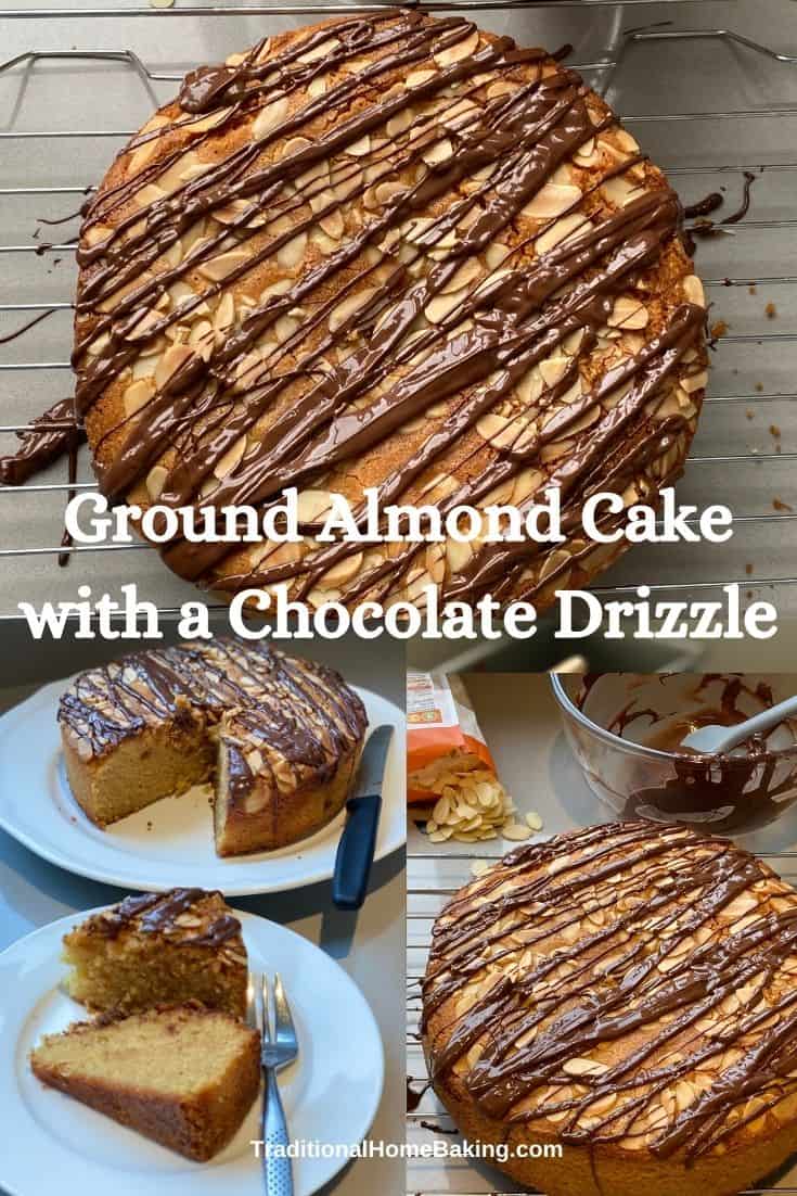 Ground Almond Cake with a Chocolate Drizzle - Traditional Home Baking